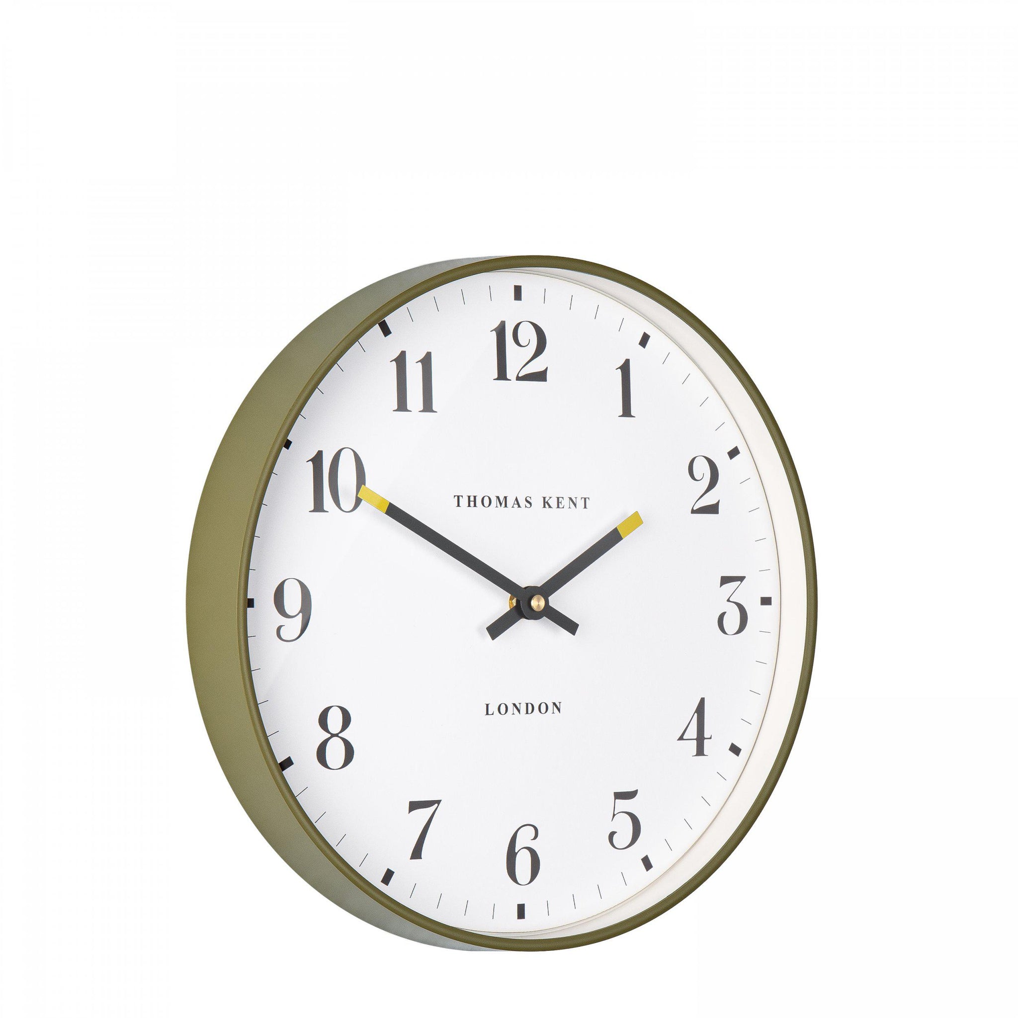 Sutton Wall Clock in Olive Green
