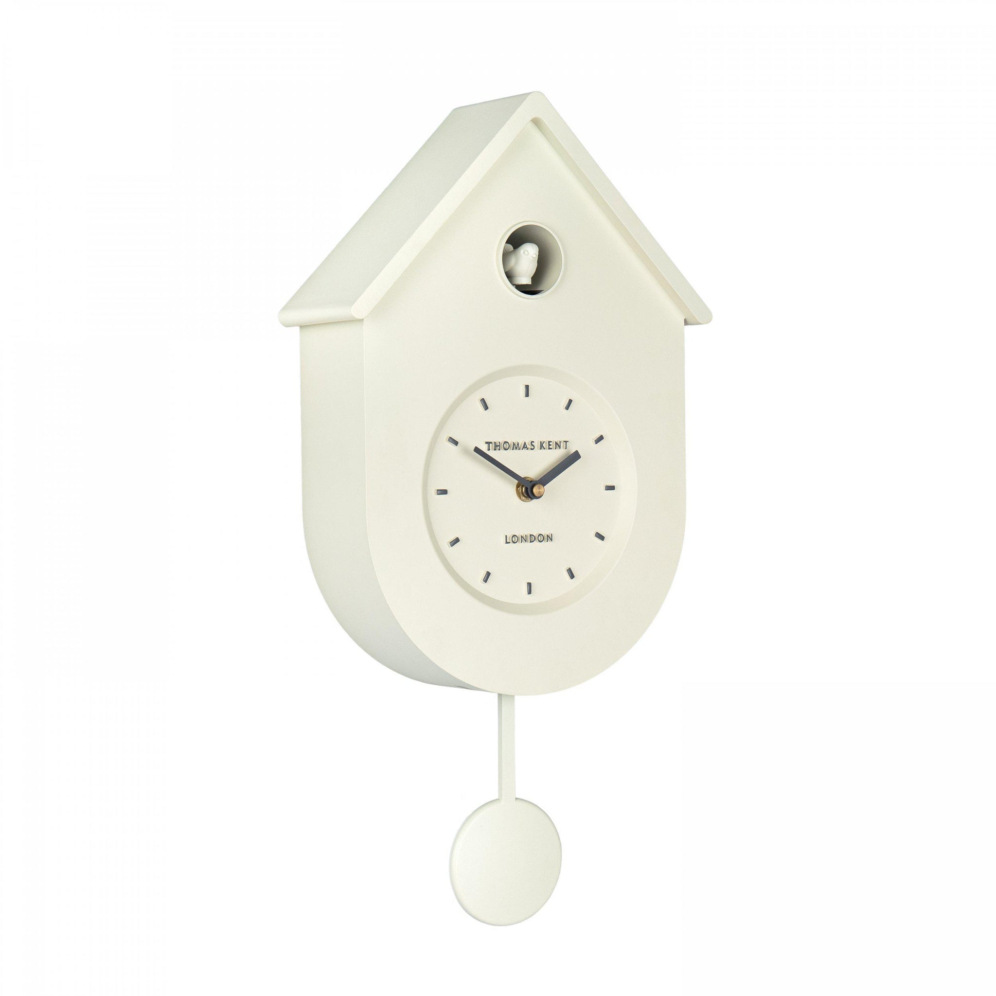 Elegant Cuckoo Clock in Milk White – Modern Design