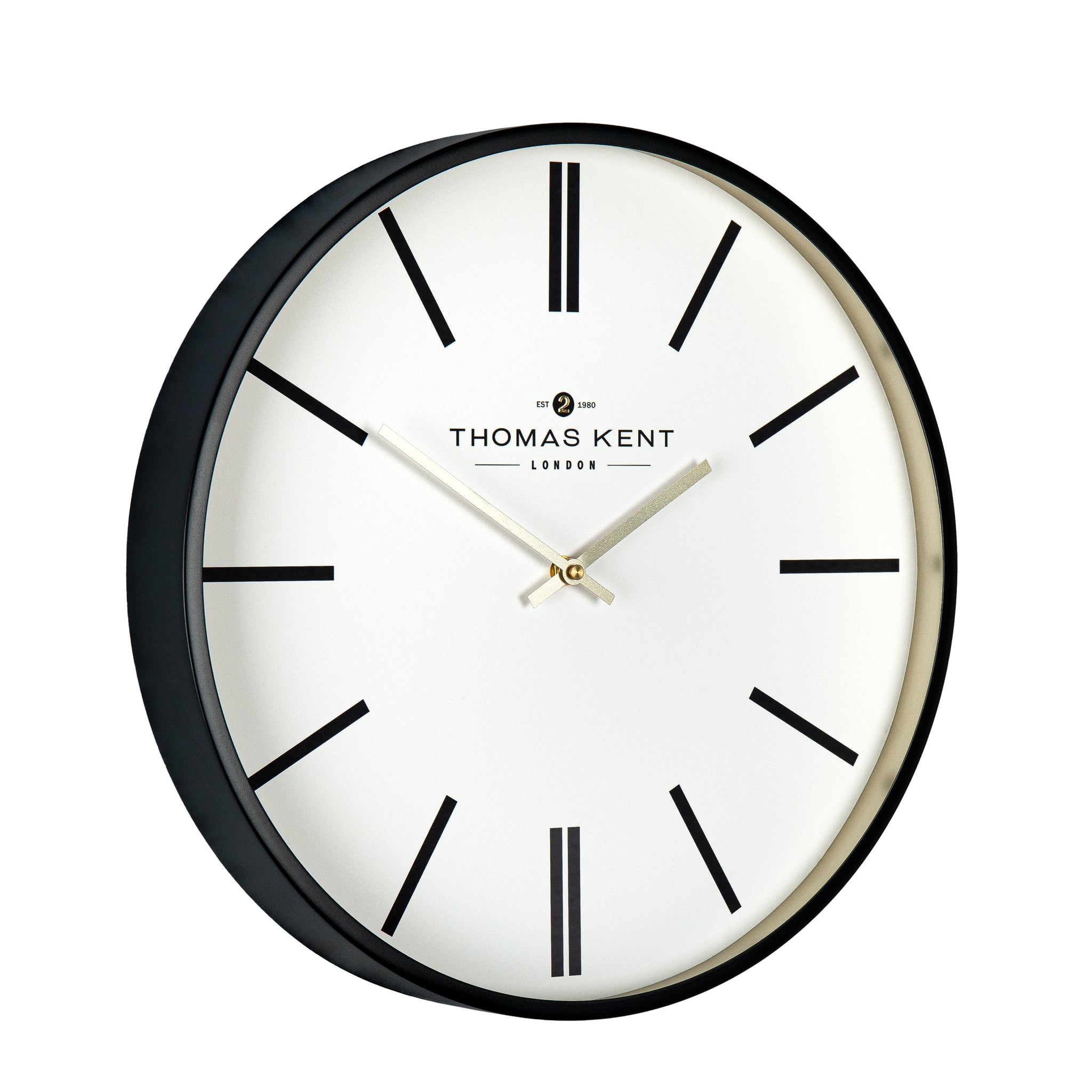 Clocksmith No.2 Wall Clock – 16" Black & Gold Minimalist Clock