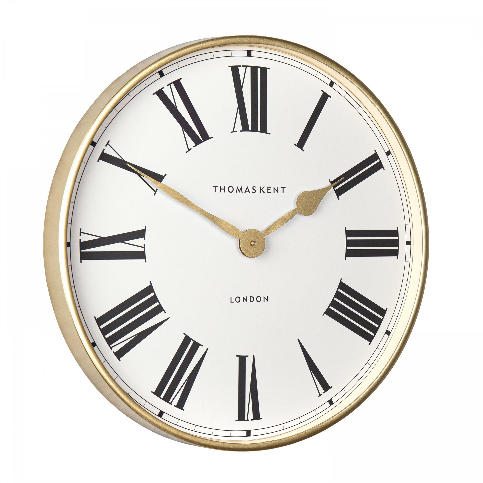 Atlas Large Wall Clock by House by Thomas Kent – Gold Frame & Roman ...