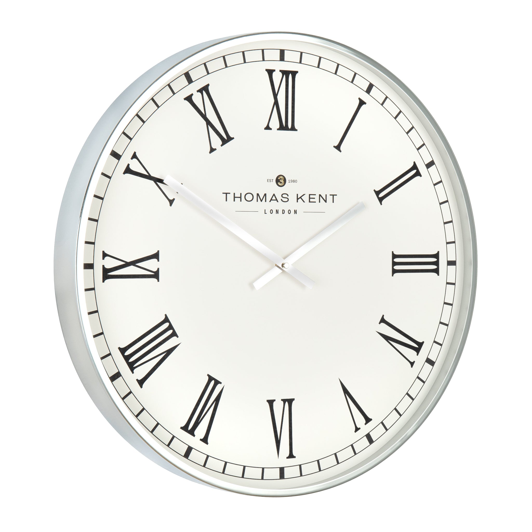 Clocksmith No.3 Wall Clock in Chrome